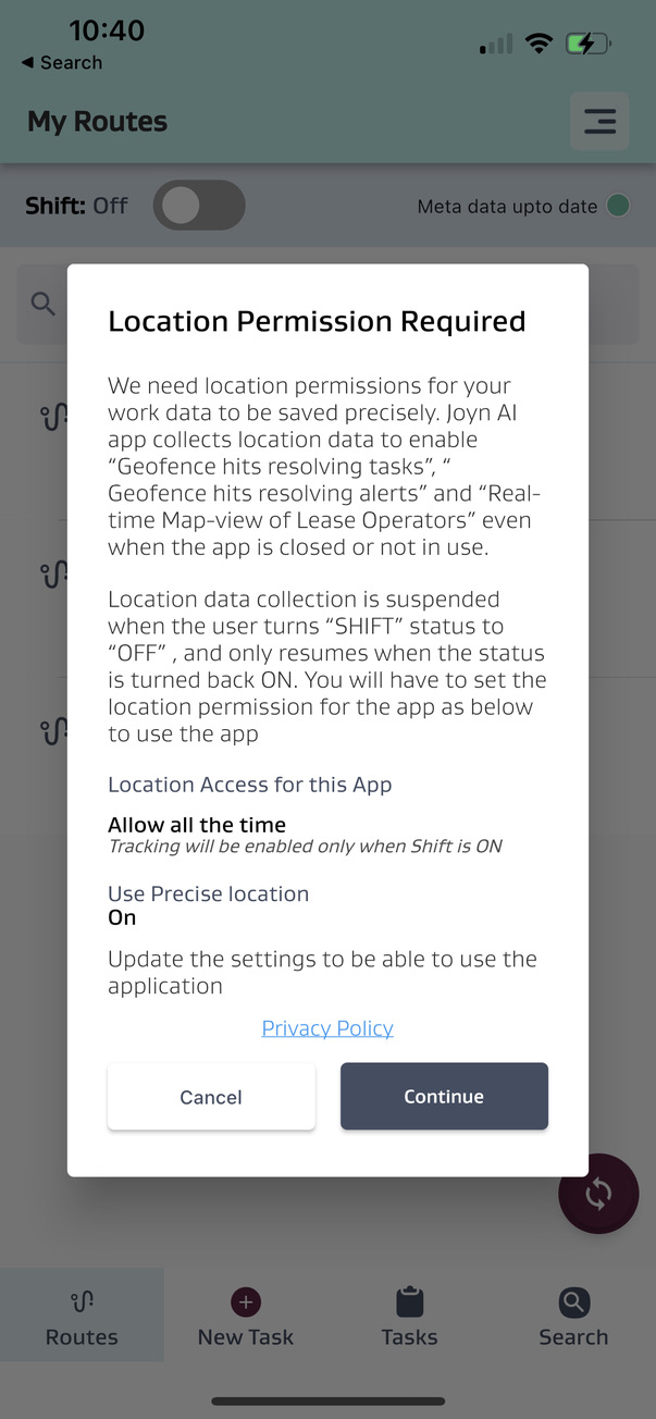 How does JOYN's geotracking and geofencing work?